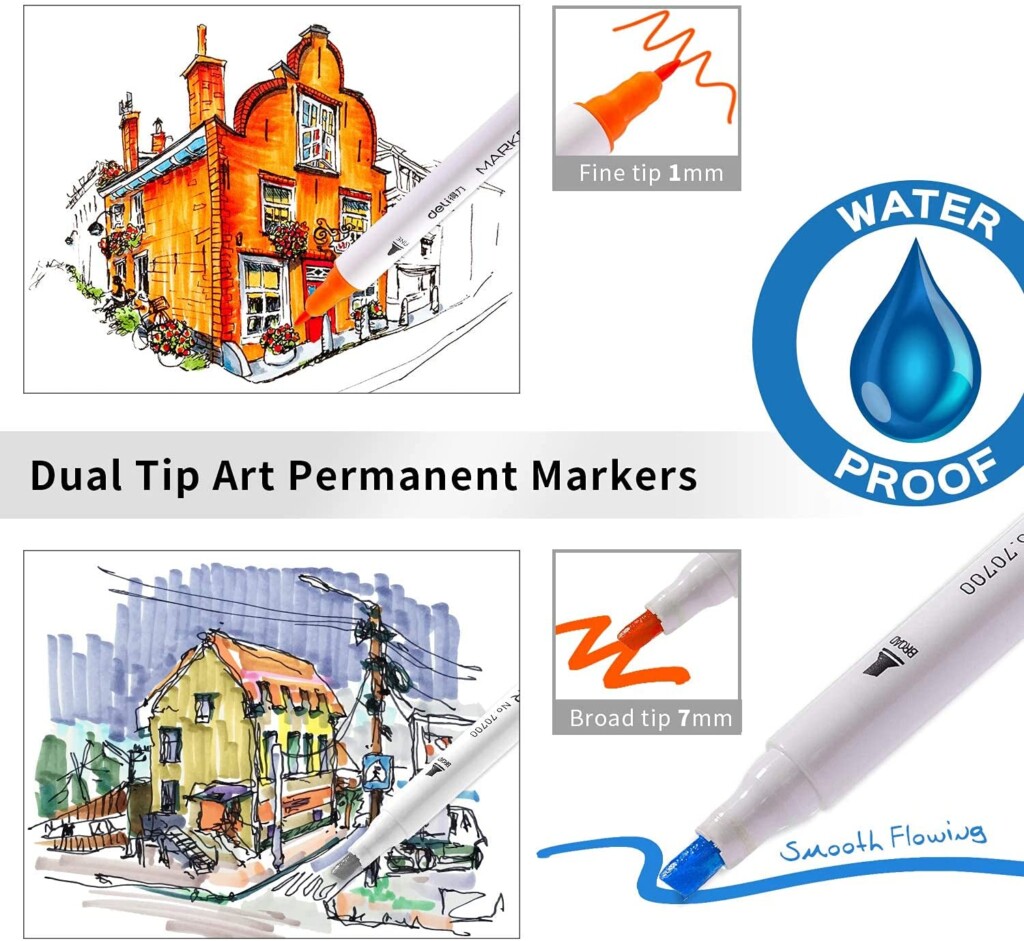 DELI Marker Twin 70801 Art&sketch 120 black – ALF Online Shop!