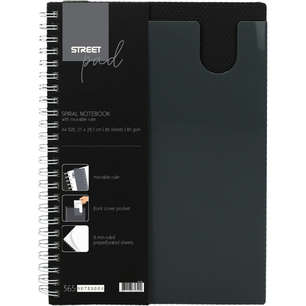 Sveska-Notebook Black A4 SP karo 672.390 – ALF Online Shop!